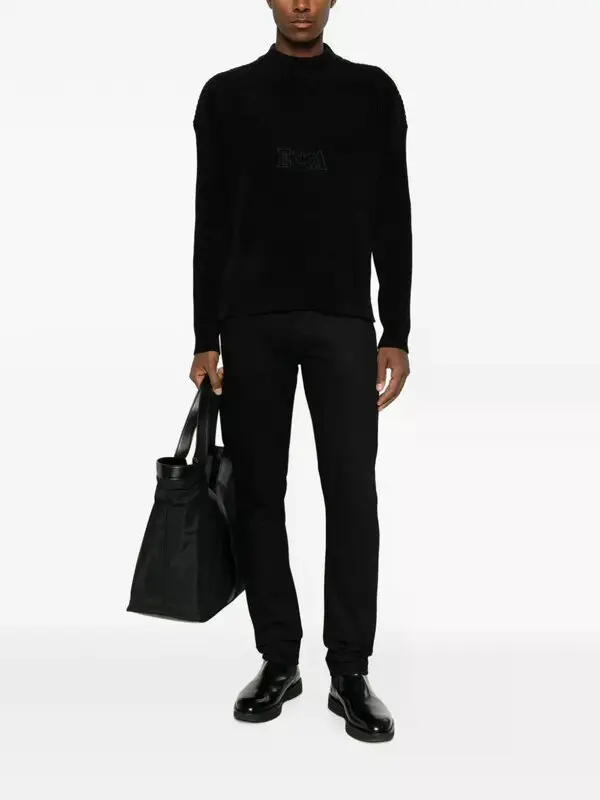 Emporio Armani Logo-patch Slim-fit Jeans