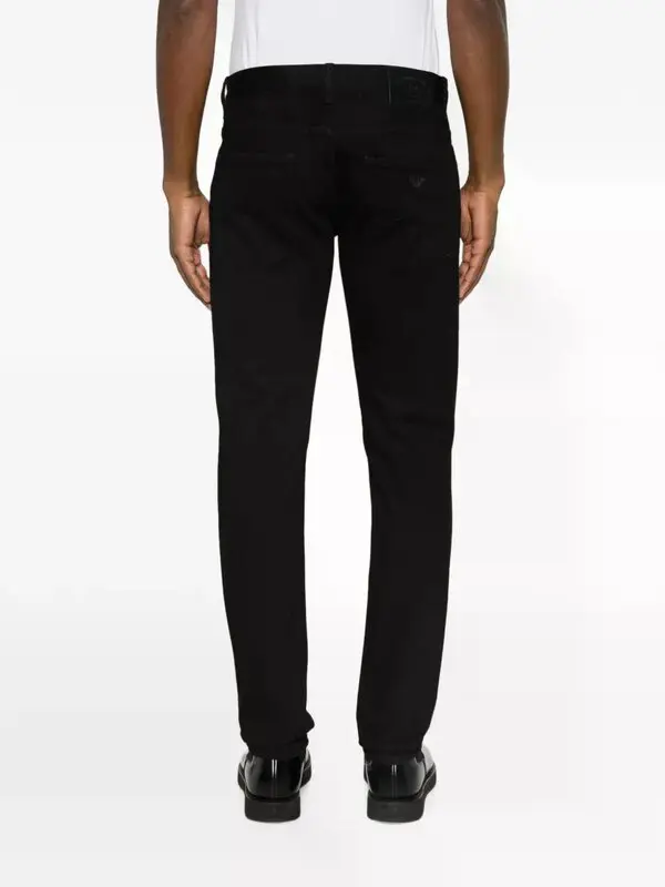 Emporio Armani Logo-patch Slim-fit Jeans