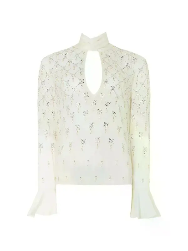 TEMPERLEY LONDON Gallantry Crystal-embellished Blouse