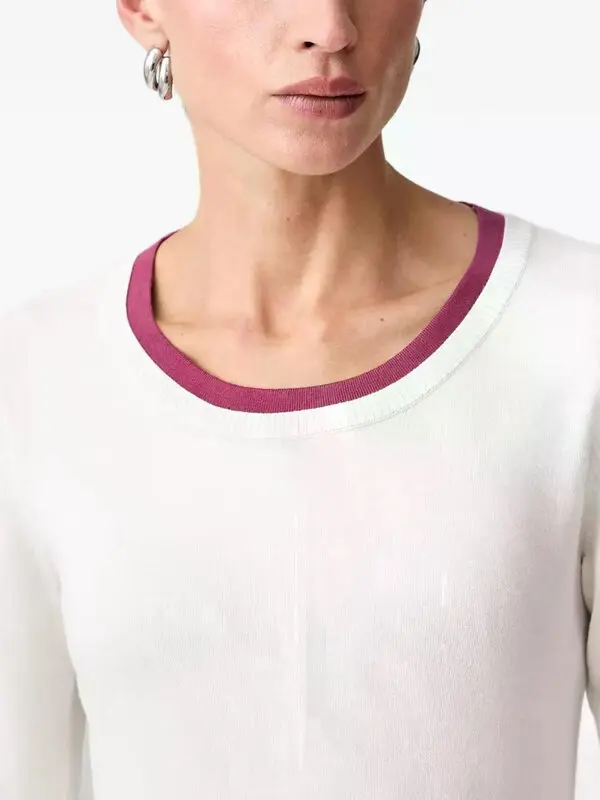 Liu Jo Layered-effect Ribbed-trim Sweater