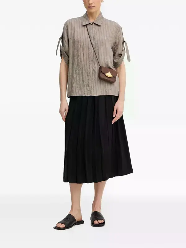 SESSUN Safara Striped Buckle-detail Shirt