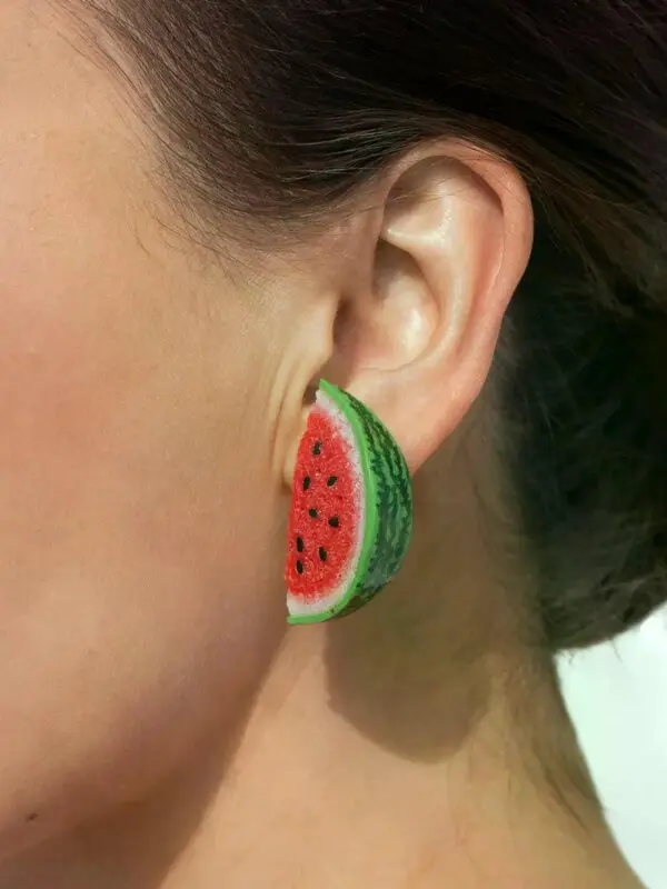 JENNIFER BEHR Anguria Watermelon Earrings - Red