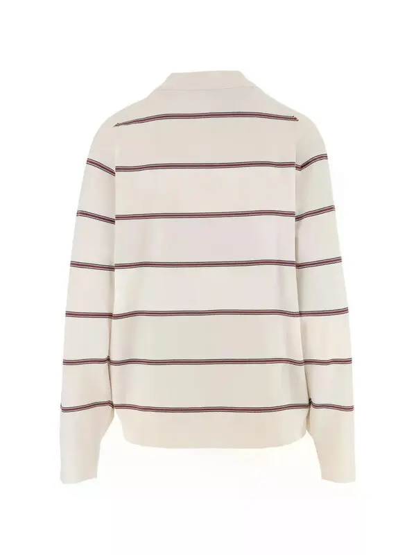 THE GARMENT Striped Long-sleeve Polo Shirt