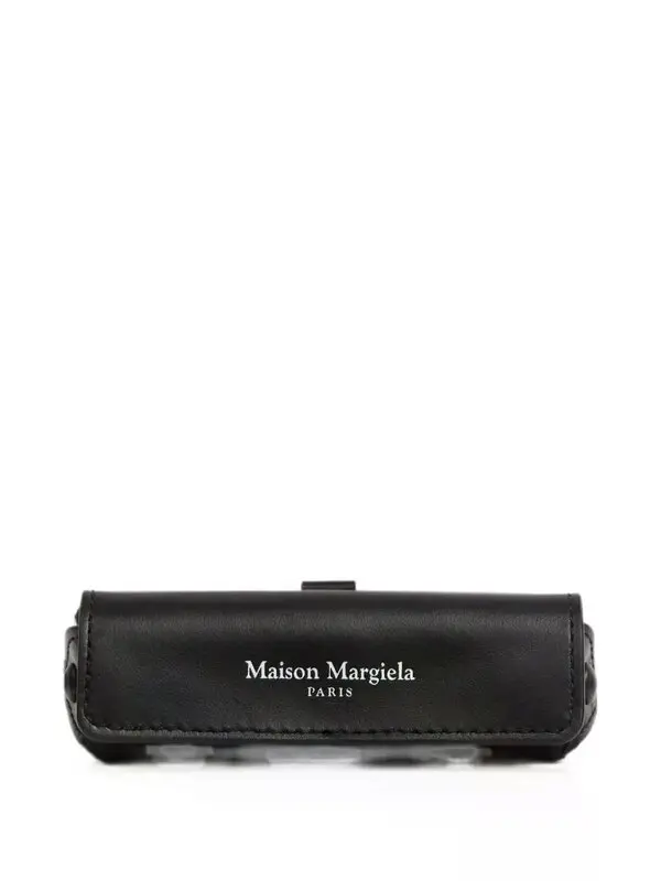 MAISON MARGIELA Logo-print Leather Lipstick Holder - Black