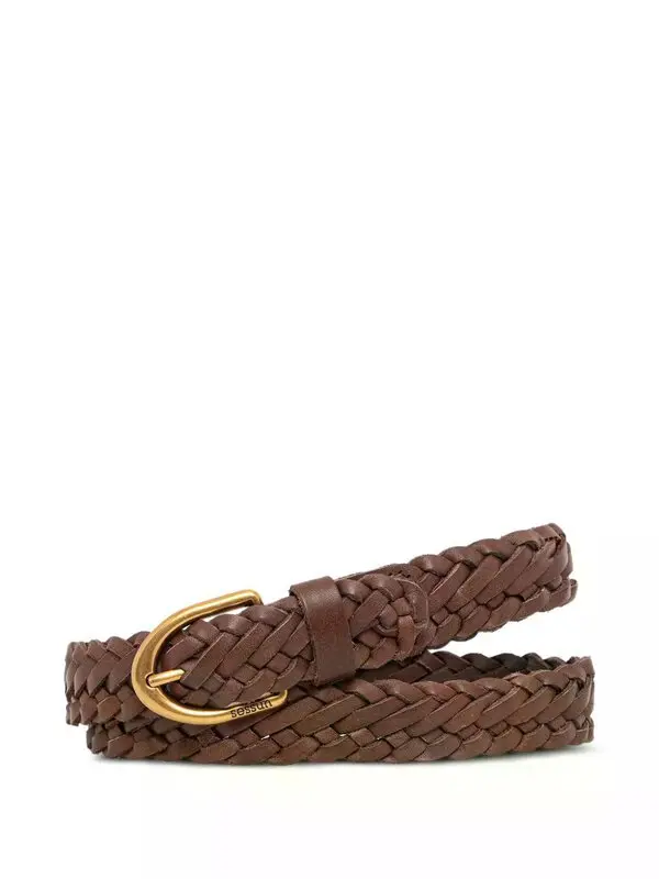 SESSUN Braided Leather Belt - Brown
