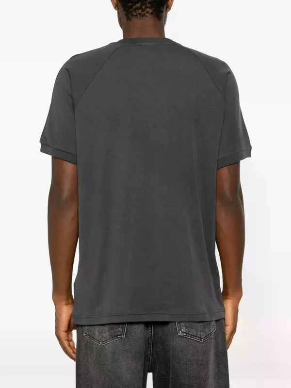 Adidas Raglan-sleeve Logo-patch T-shirt
