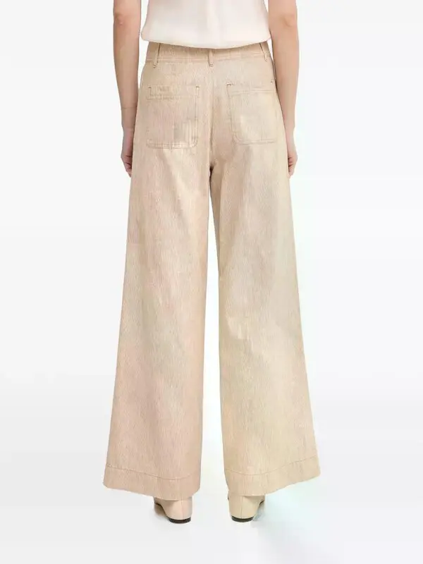 SESSUN Manhatti Striped Wide-leg Trousers