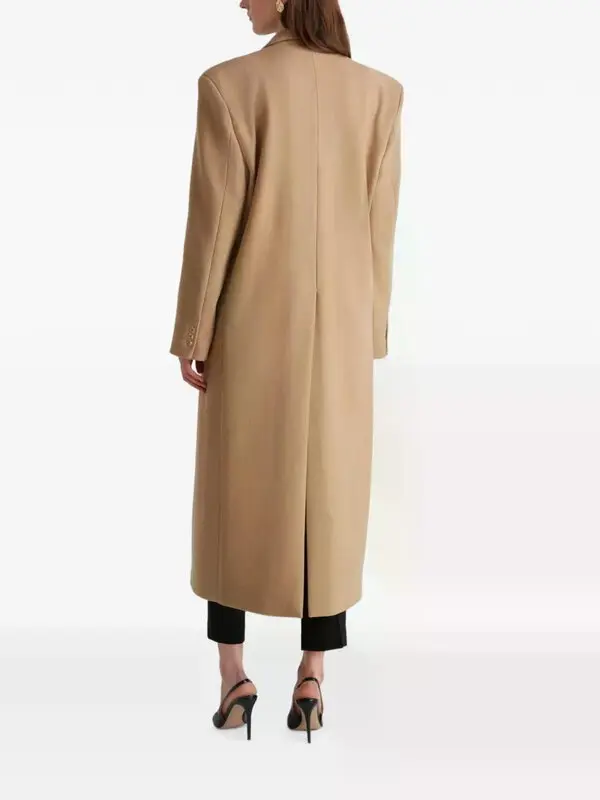 VIOLANTE NESSI Single-breasted Padded-shoulder Coat