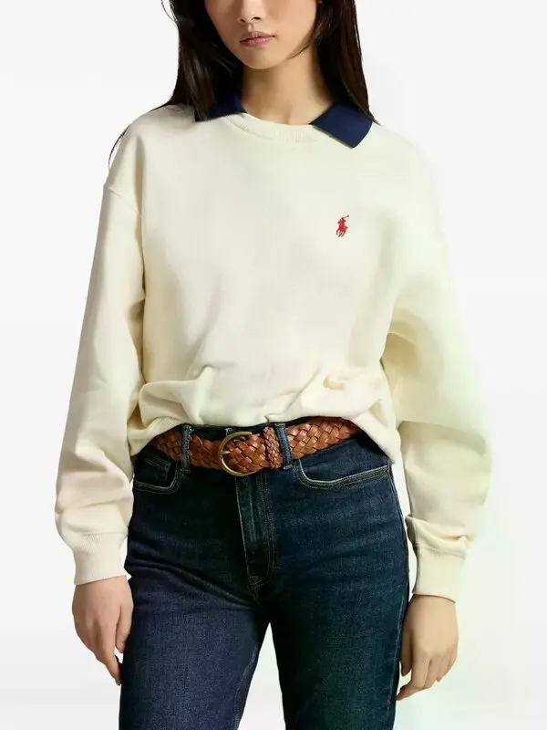 Polo Ralph Lauren Logo-embroidered Contrast-collar Sweater