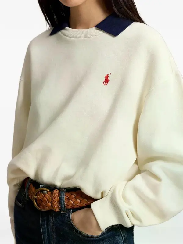 Polo Ralph Lauren Logo-embroidered Contrast-collar Sweater