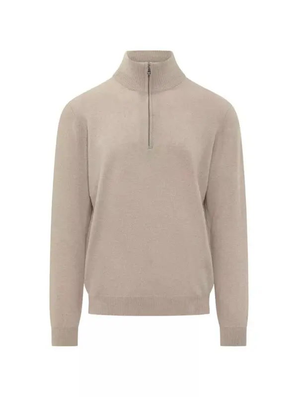 Malo Half-zip Cashmere Jumper - Neutrals