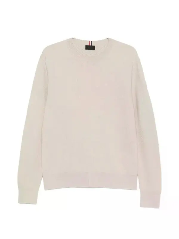 Moncler Logo-patch Waffle-knit Sweater