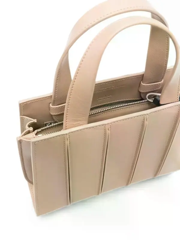 Max Mara Whitney Paneled Leather Tote Bag - Neutrals