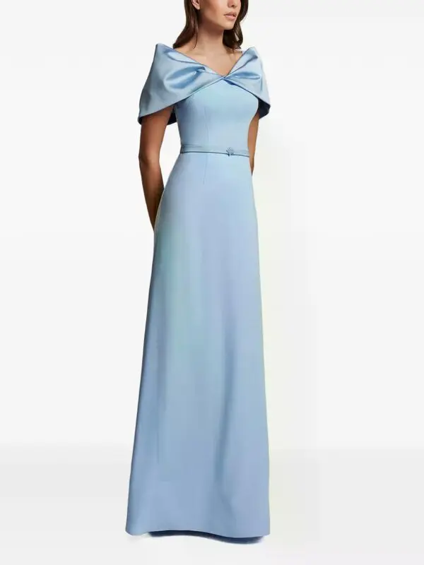 CRISTALLINI Belted Fluid Maxi Dress