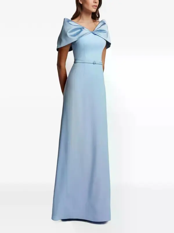 CRISTALLINI Pacific Belted Fluid Maxi Dress - Blue