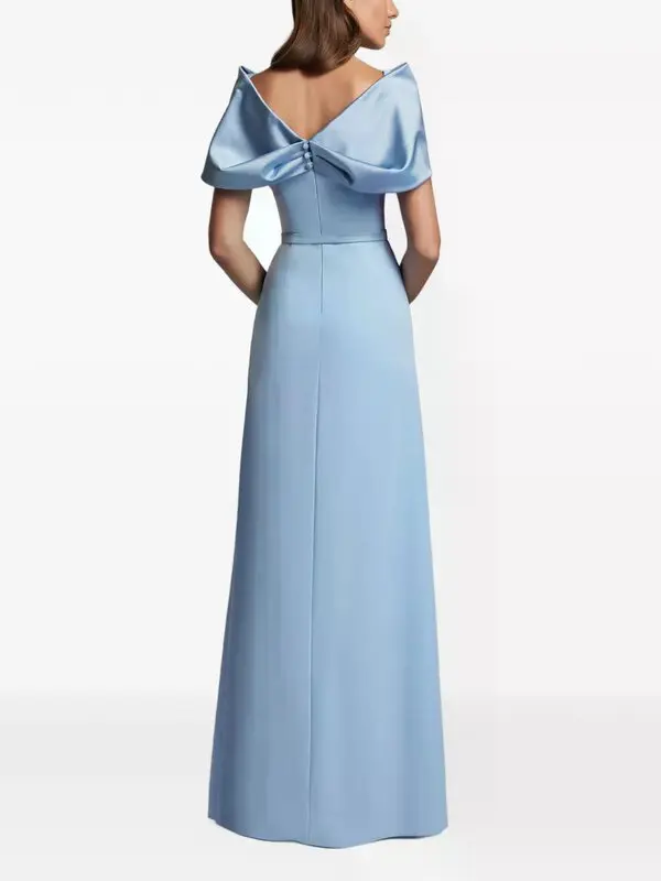 CRISTALLINI Pacific Belted Fluid Maxi Dress - Blue