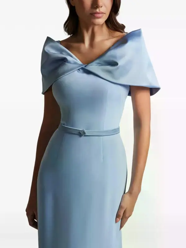 CRISTALLINI Pacific Belted Fluid Maxi Dress - Blue