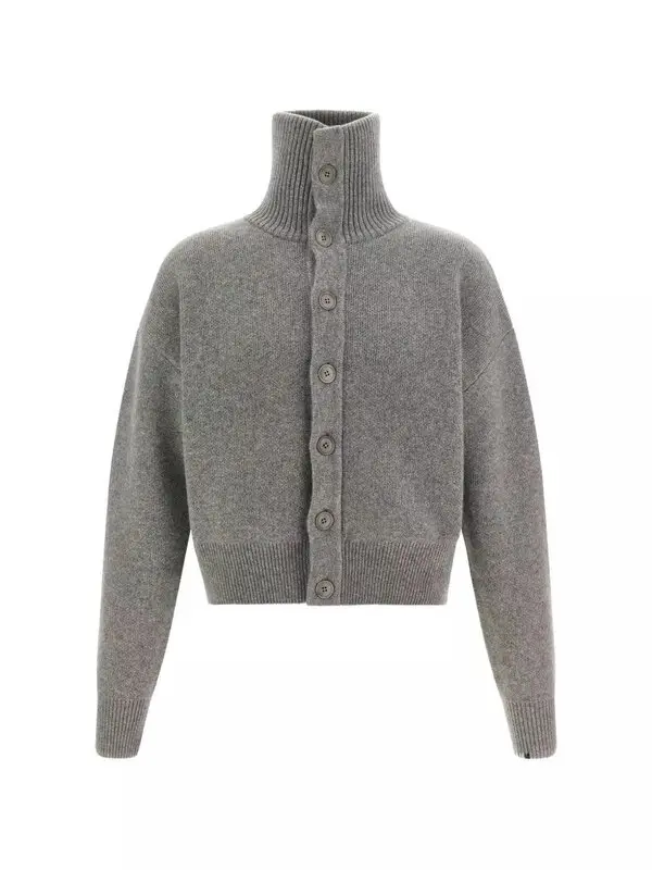 Extreme Cashmere Clement Cropped Cashmere Cardigan - Grey