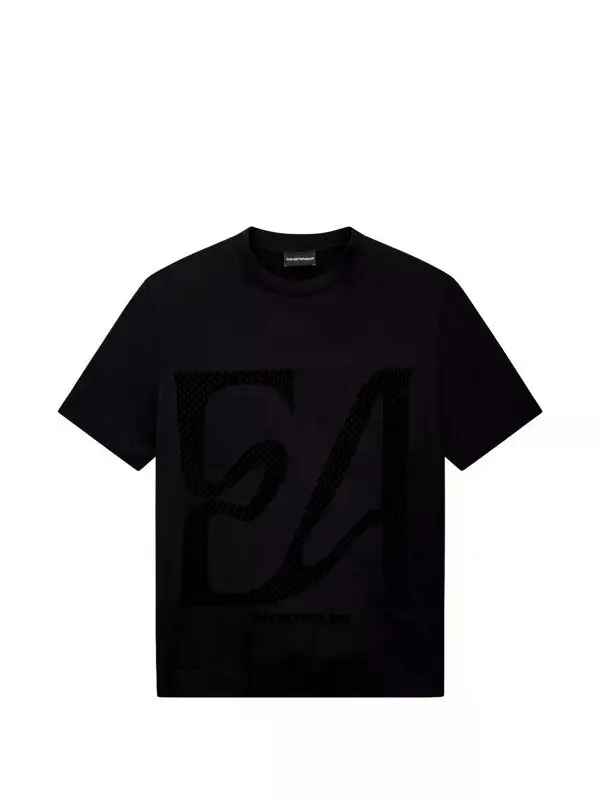 Emporio Armani Logo-print Short-sleeve T-shirt - Black