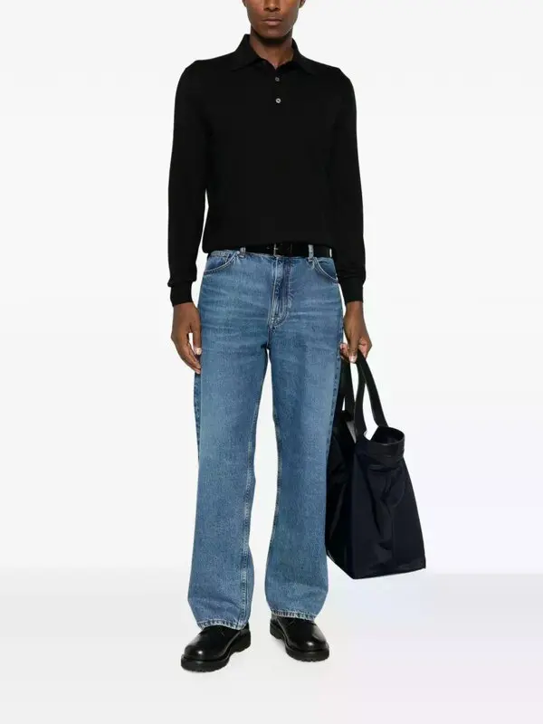 Fedeli Long-sleeve Polo Sweater
