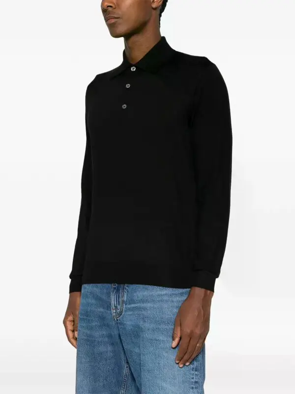 Fedeli Long-sleeve Polo Sweater