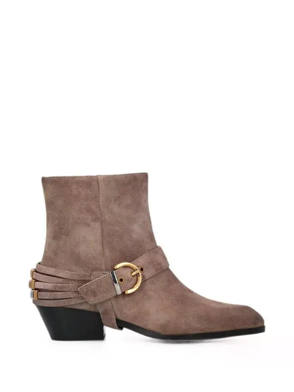 Pinko Buckle-detail Leather Boots