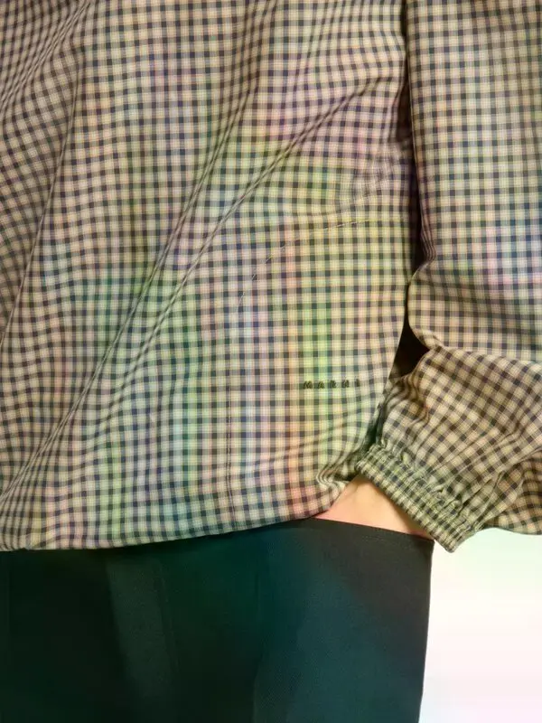 Marni Checked Funnel-neck Shirt