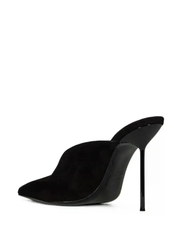 Paris Texas Pointed Toe Suede Mules - Black