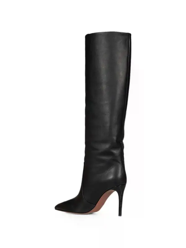 Paris Texas Pointed-toe Leather Knee-high Boots
