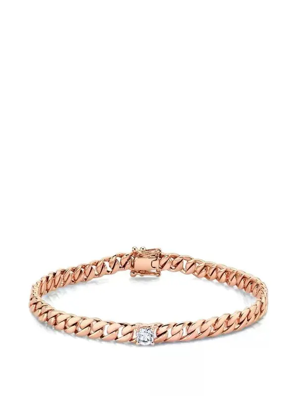ANITA KO 18k Rose Gold Diamond Cuban Link Bracelet