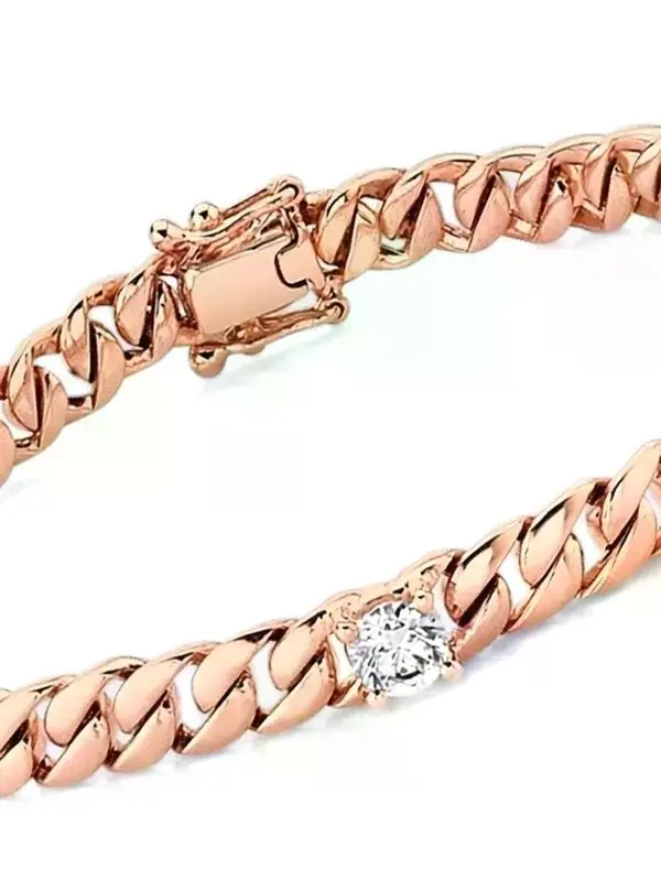 ANITA KO 18k Rose Gold Diamond Cuban Link Bracelet