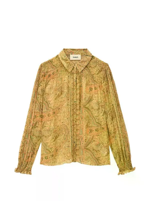 Ba&sh Cleo Paisley-print Smocked Blouse