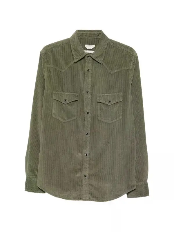 Jacob Cohen Corduroy-texture Shirt - Green