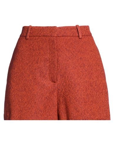 ALYSI Virgin Wool Tailored Shorts - Rust