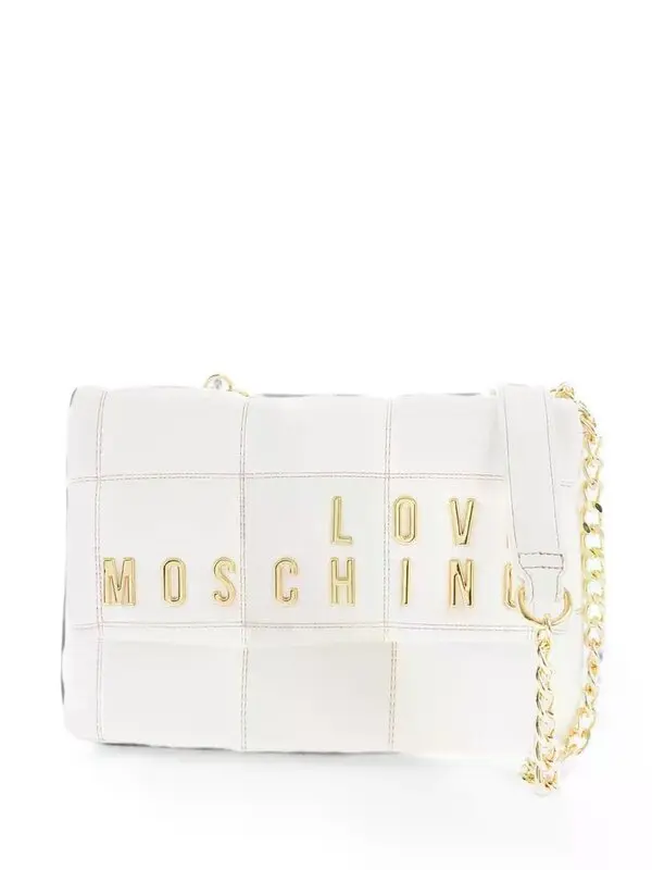 Moschino Quilted Logo-plaque Shoulder Bag