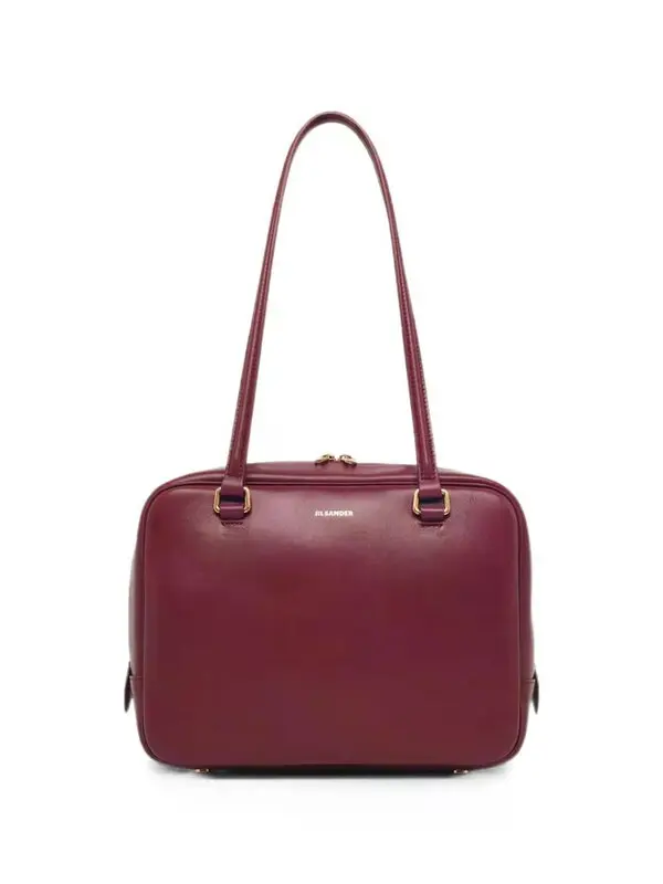 JIL SANDER Medium Vision Leather Shoulder Bag - Red