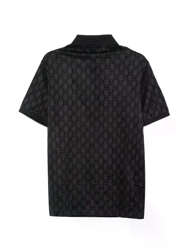 Emporio Armani Logo-monogram Short-sleeve Polo Shirt