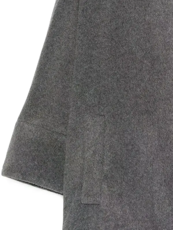 Emporio Armani Button-fastening Funnel-neck Coat - Grey