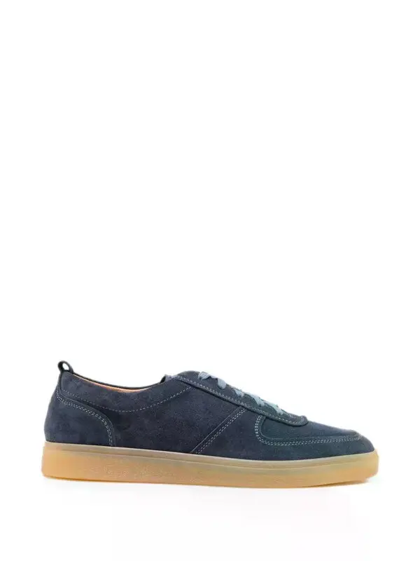 HENDERSON BARACCO Calf Suede Lace-up Sneakers - Blue