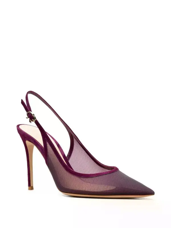 GIANVITO ROSSI Mesh Slingback Pumps