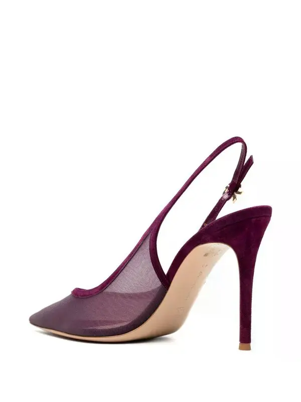 GIANVITO ROSSI Mesh Slingback Pumps