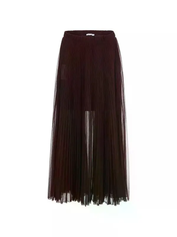 Patrizia Pepe Pleated Semi-sheer Maxi Skirt