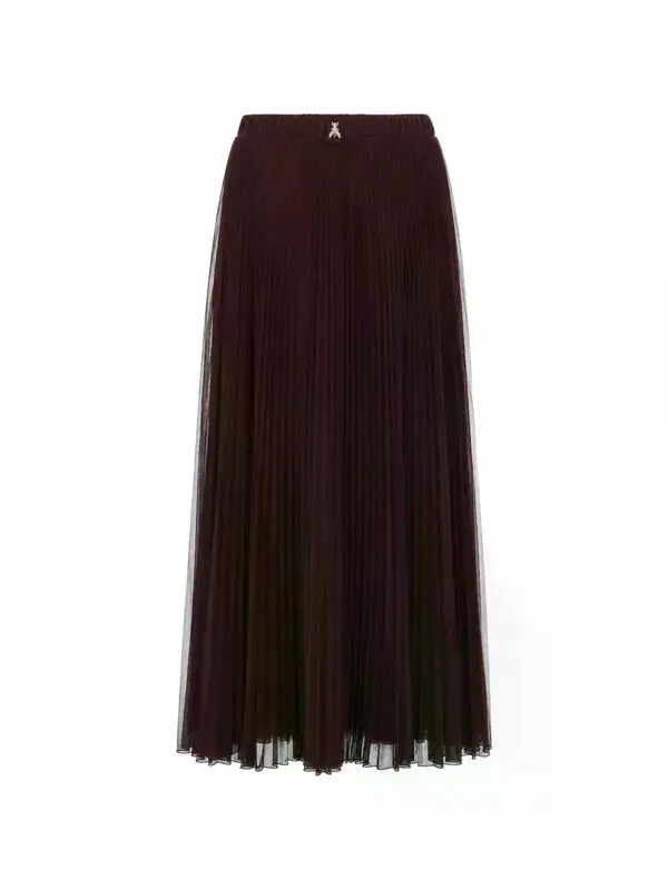 Patrizia Pepe Pleated Semi-sheer Maxi Skirt