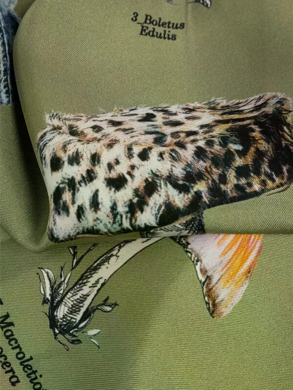 Moschino Mushroom-print Silk Scarf