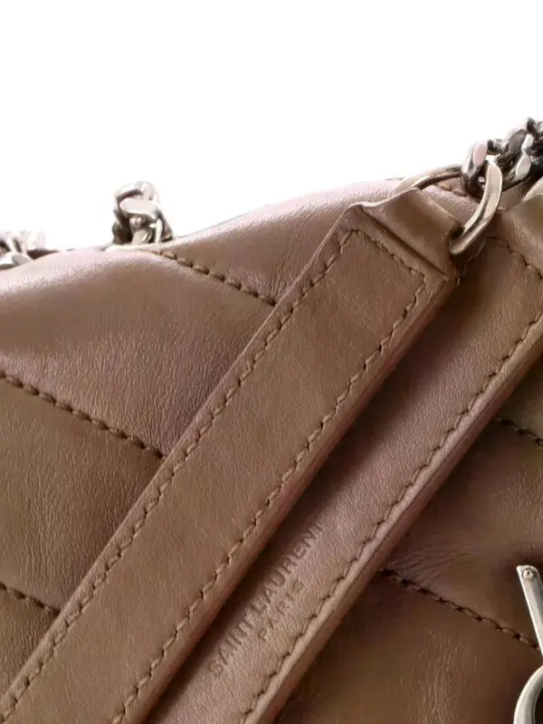Saint Laurent Loulou Matelasse Chevron Leather Small Shoulder Bag - Neutrals