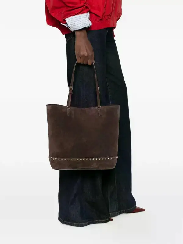 Valentino Garavani Rockstud Suede Tote Bag