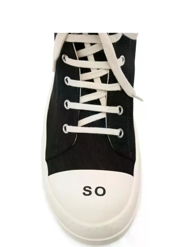 Rick Owens High-top Canvas Sneakers