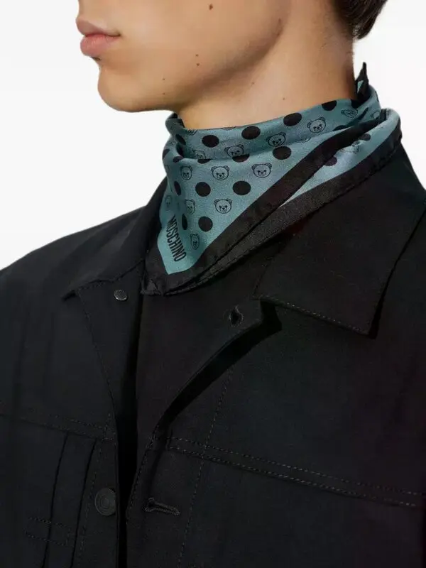 Moschino Teddy Bear Polka-dot Scarf