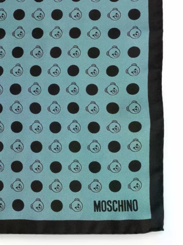 Moschino Teddy Bear Polka-dot Scarf