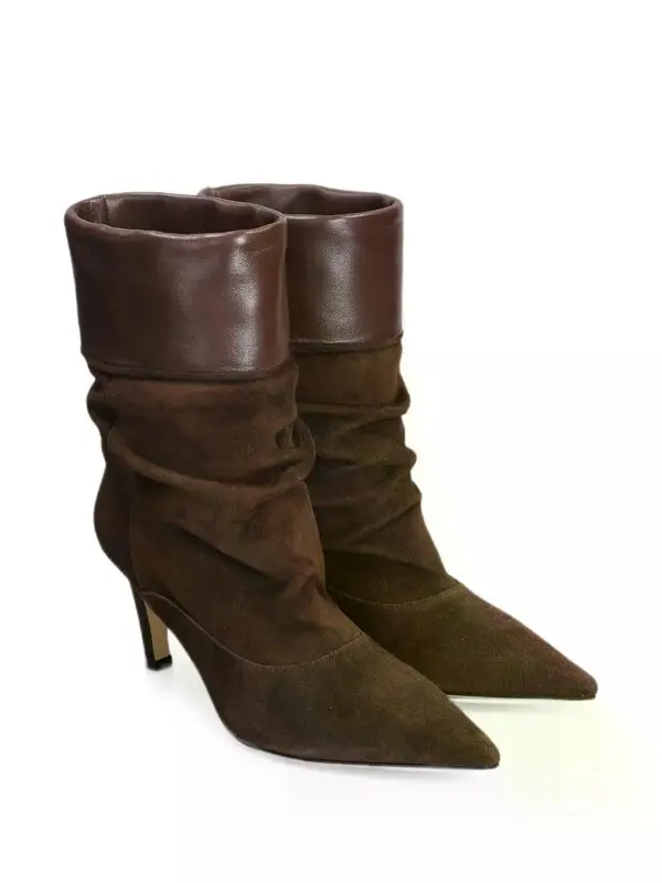 THE SELLER Slouchy Pointed-toe Suede Boots